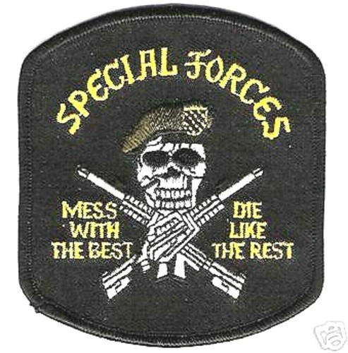 ARMY SPECIAL FORCES GROUP SFG MESS W/THE BEST DIE LIKE THE REST iron-on ...