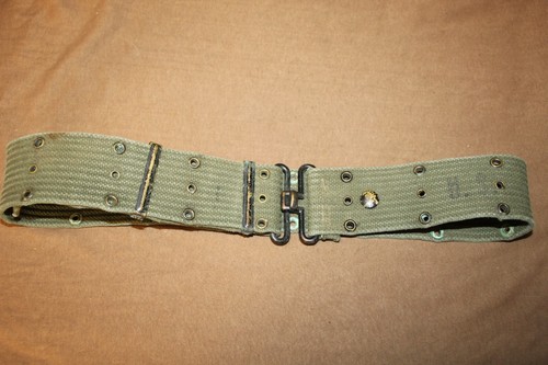 Original Early Vietnam War Era U.S. Army OD Web Gun Belt, U.S. Stamped ...