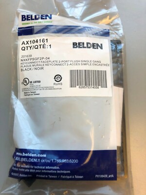 Belden AX104161 KeyConnect Faceplates 2-Port w/ID Windows Single-Gang ...