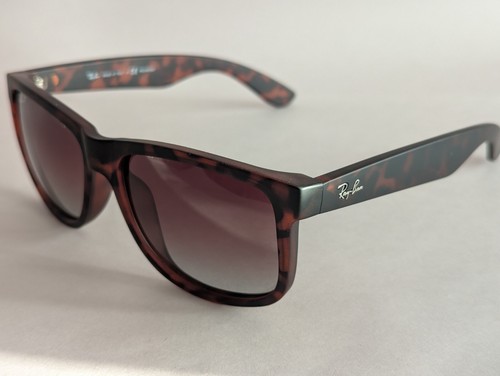 Pre-Owned Ray-Ban Justin Sunglasses - Tortoise/Brown Gradient RB4165 ...