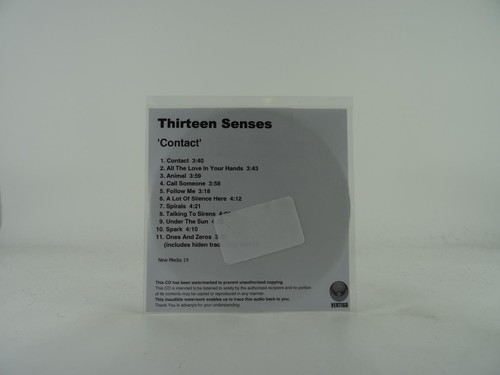 THIRTEEN SENSES CONTACT (115) 11 Track Promo CD Album including White ...