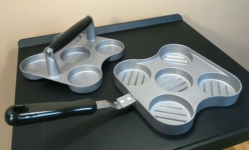 **BIG CITY SLIDER STATION 5-PATTY BURGER PRESS NON-STICK MAKER PAN--NEW ...