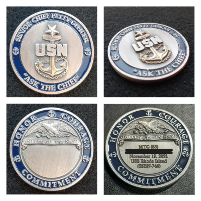 Challenge Coin: Navy Senior Chief (Engraving Available) | eBay
