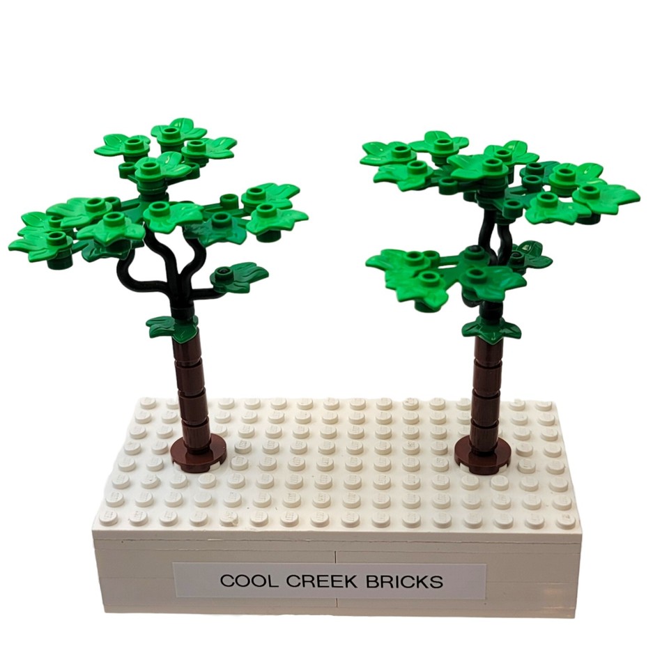 2 Pack LEGO® Trees NEW Leaf Leaves Moc A Park Forest City Green Lego ...