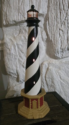 Cape Hatteras Plug In Light Up Lighthouse 18" Tall | eBay