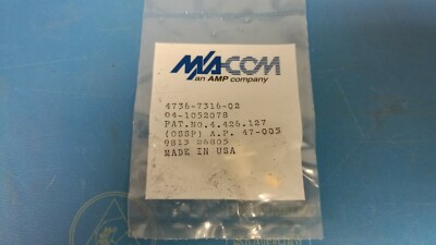 OSSP JACK CONNECTOR COAXIAL RF 4736-7316-02 MACOM | eBay