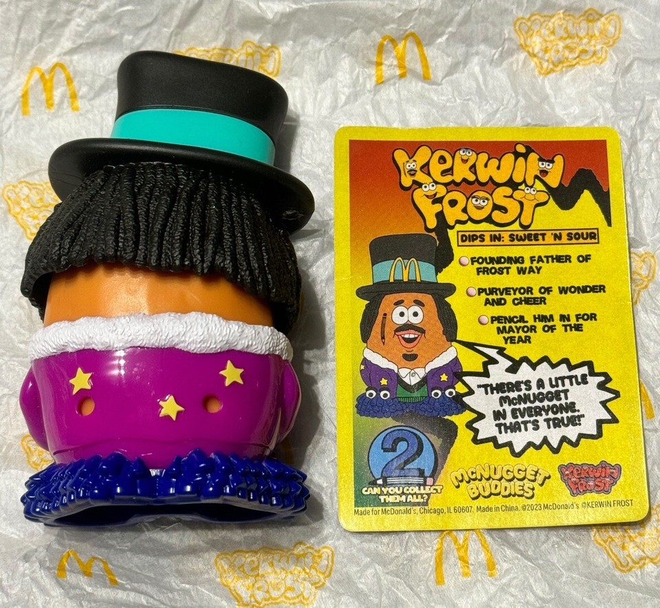 NIB McDonalds McNugget Buddies KERWIN FROST Nugget Adult Happy Meal Toy ...
