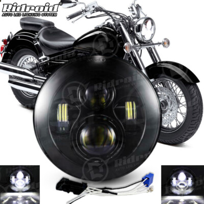 7" Motorcycle LED Headlight For Yamaha V-Star XVS 650 950 1100 Classic ...