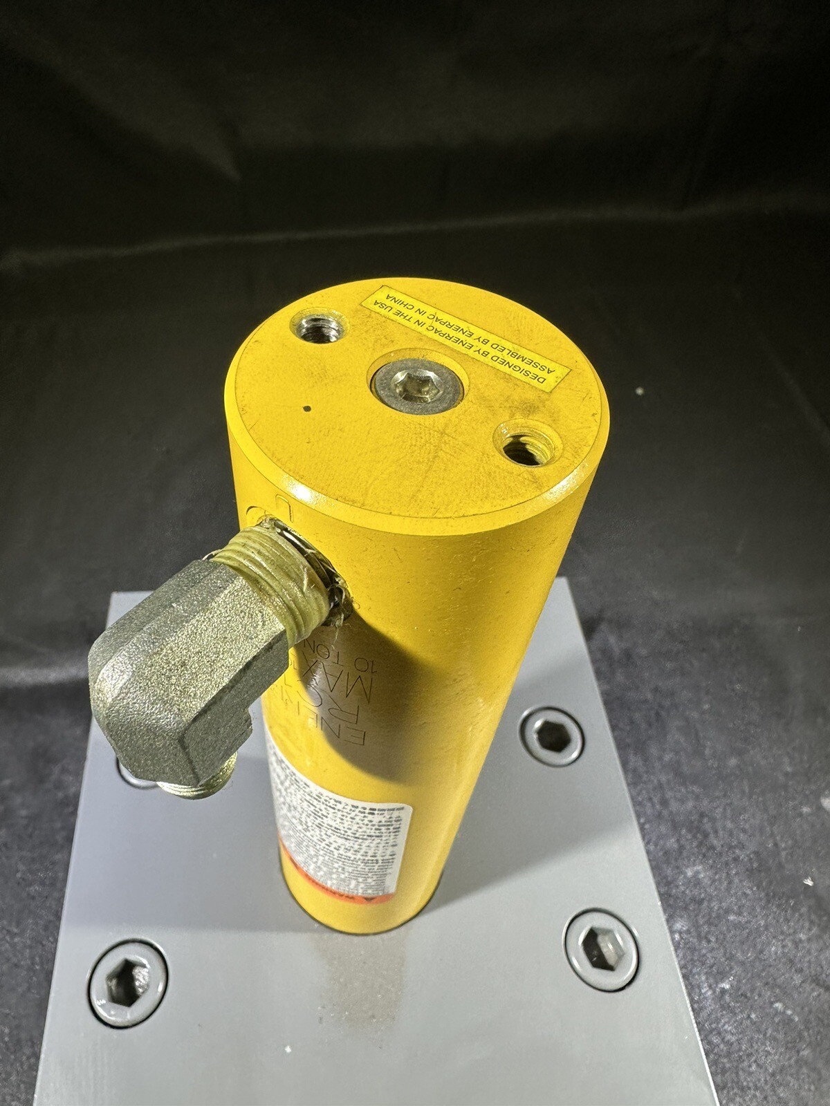 Enerpac RC106 Single-Acting Hydraulic Cylinder WITH PRESS CAGE CRUSHER ...