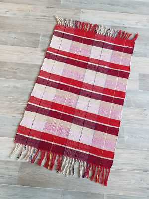 Fleckerl Handweb Teppich 60x90cm Multi bunte Fransen Handwebteppich ...