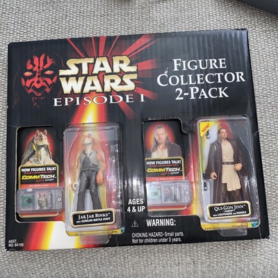 Star Wars : Episode 1 - *Jar Jar Binks & Qui-Gon Jinn 2-pack Hasbro NEW ...