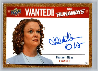 Heather Olt SIGNED Marvel Runaways Trading Card Frances W-HO Auto Upper ...