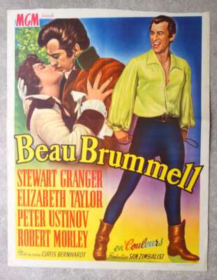 BEAU BRUMMELL Stewart Granger Elizabeth Taylor original belgian movie ...
