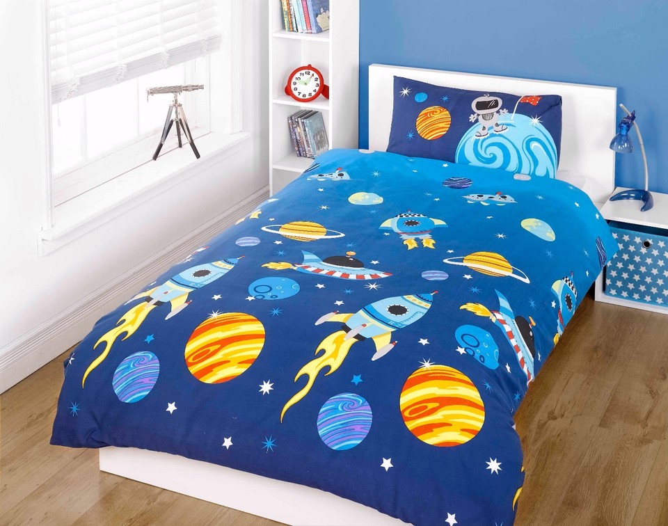 Kids Duvet Quilt Cover Set Children Bedding Single Double Boys Girls 50 ...