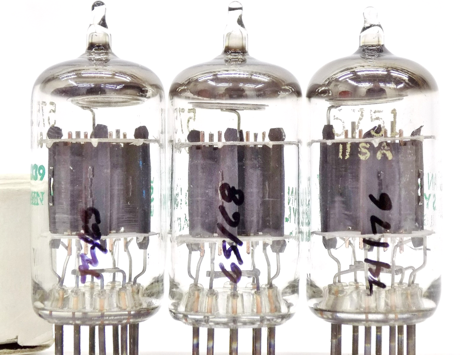 Nice Trio of Tested Sylvania JAN-5751 (12AX7) Military Issue Tubes ...