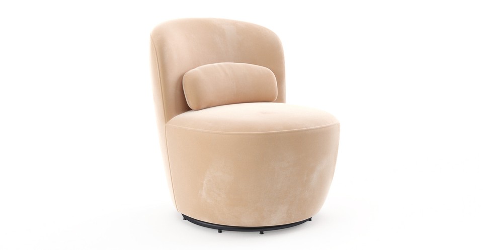 Brosa Ada Swivel Accent Chair (Almond Spice), Armchairs, Furniture ...