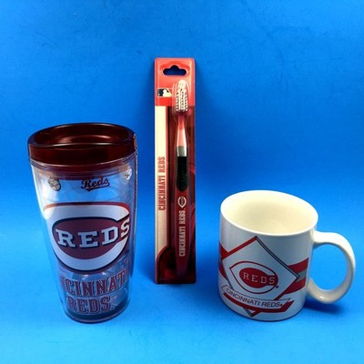 Cincinnati Reds Baseball MLB Lot Acrylic Tumbler Mug Toothbrush ...