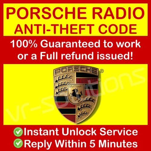 PORSCHE RADIO CODE 962 930 993 964 968 997 944 928 918 996 912 924 959 ...