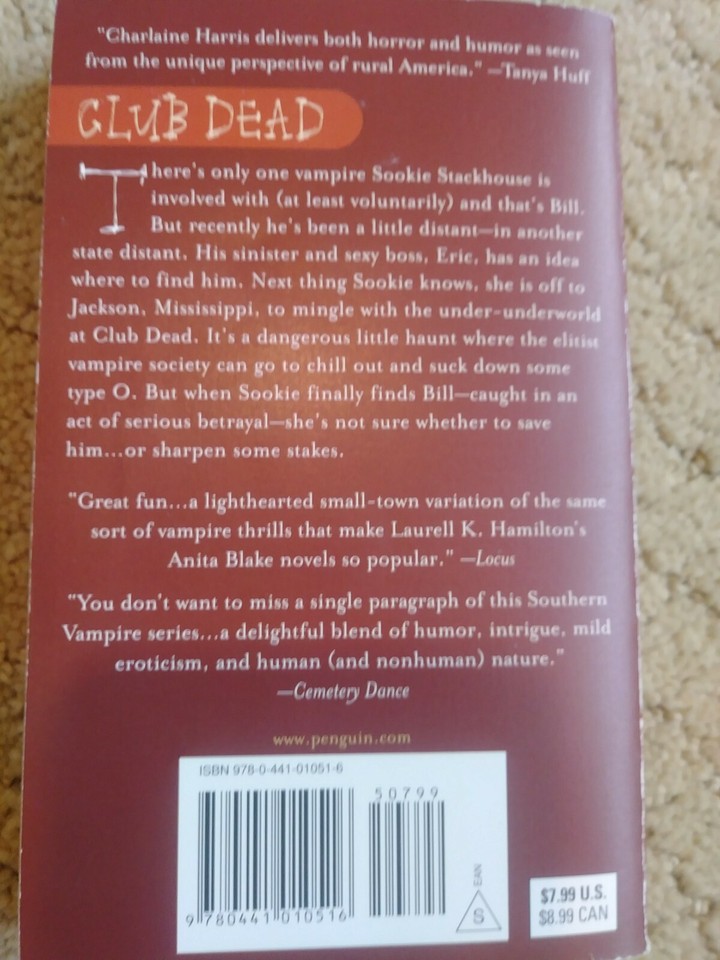 Club Dead By Charlaine Harris (Paperback, 2003) 9780441010516| eBay