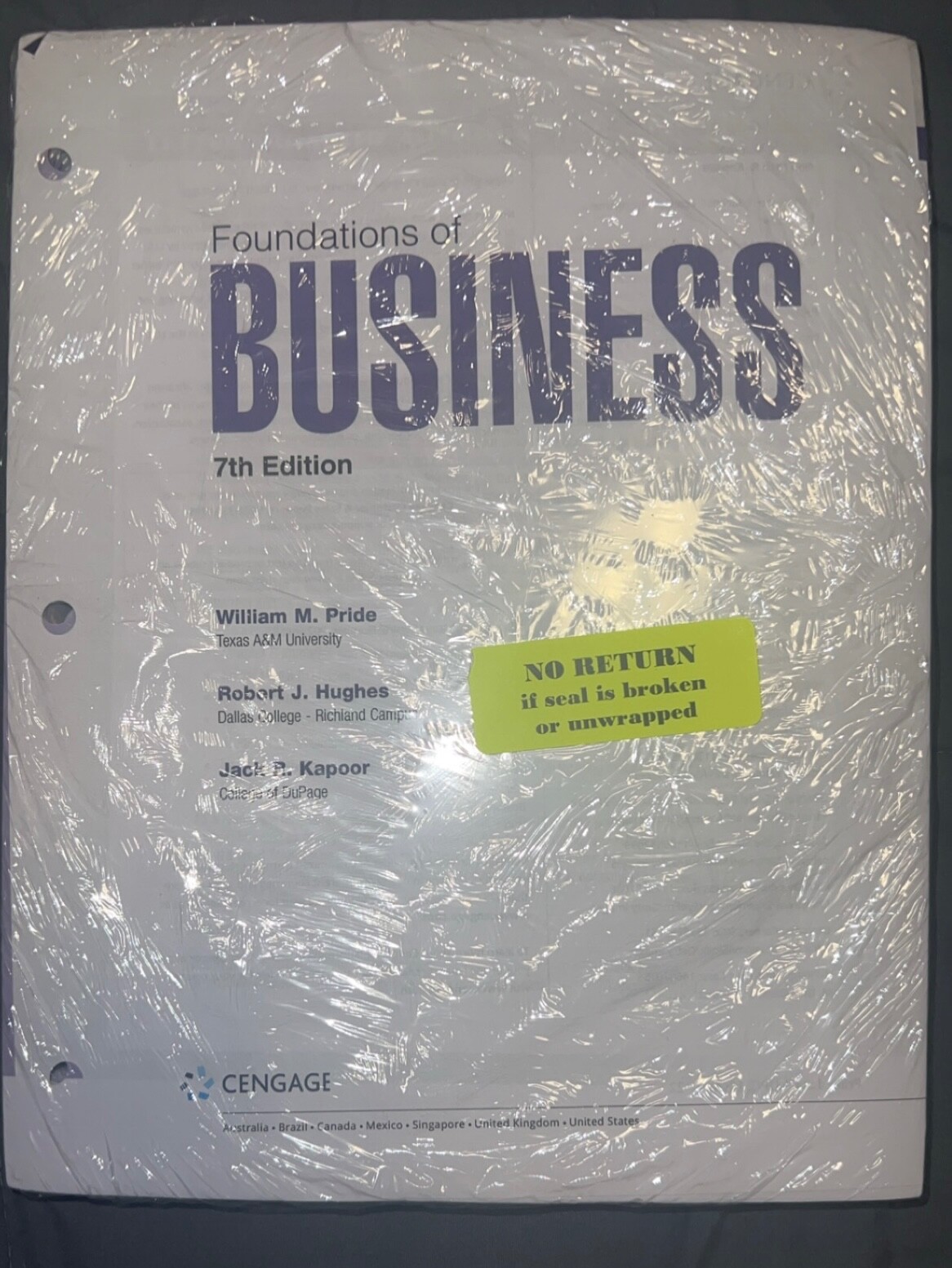Foundations of Business by Robert J. Hughes, William M. Pride and Jack ...