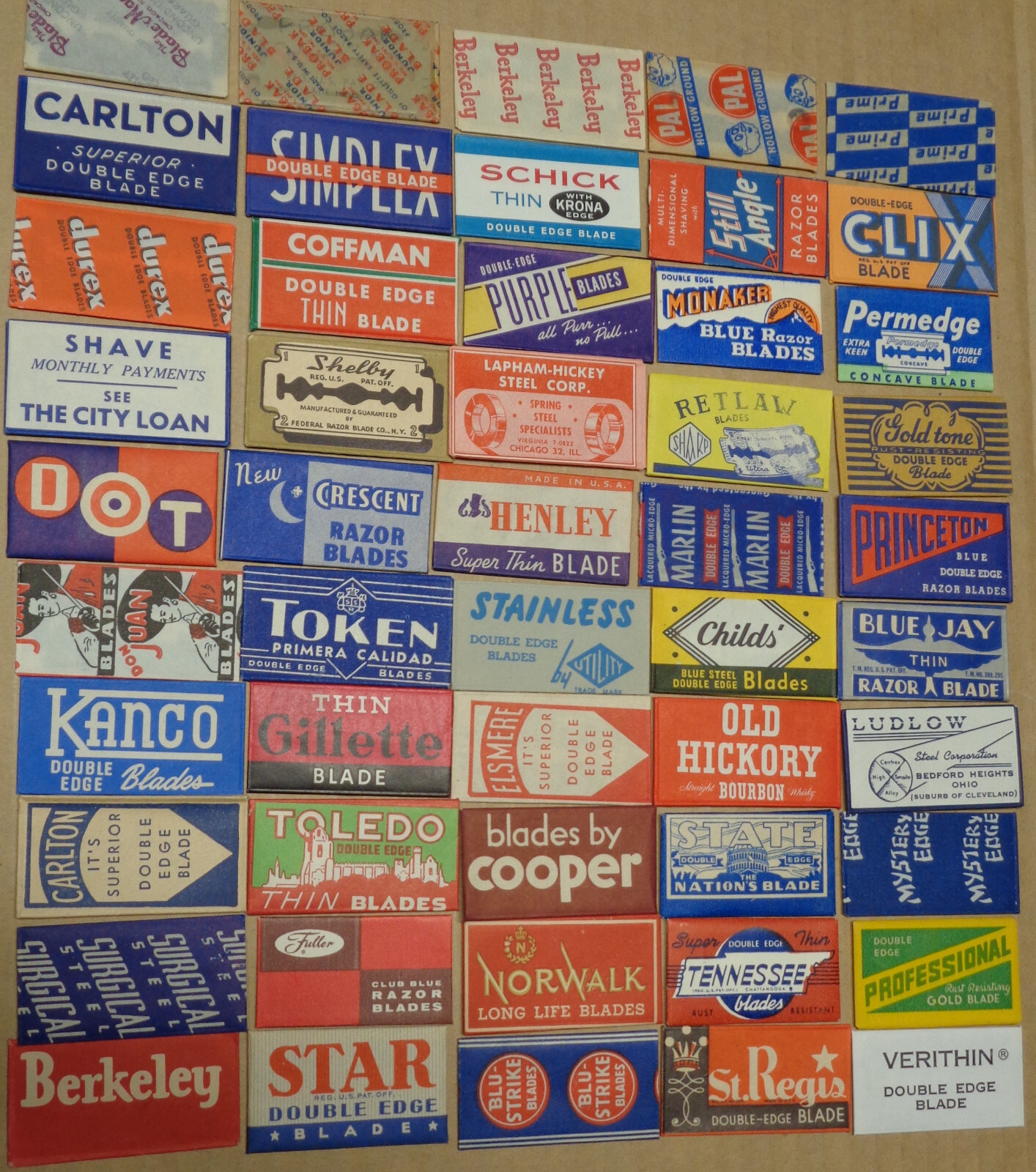 Vintage USA Razor Blades 50 Different | eBay