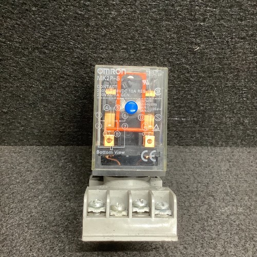 Omron MK2P-S 250VAC Coil DPDT 8-Pin Plug In Relay with Dayton Block ...