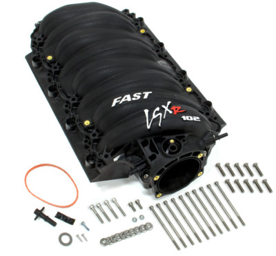 FAST 102mm LSXR Black Intake Manifold Cathedral Port Gen III LS1 LS6 ...