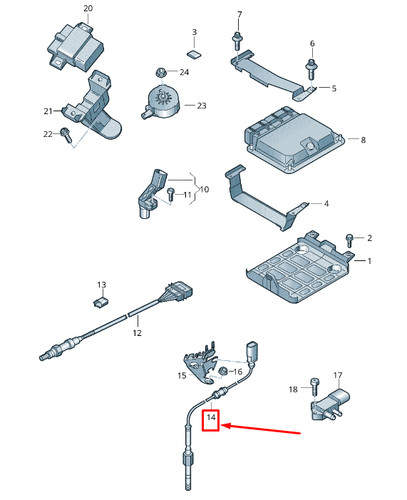 NEW AUDI Q7 4L EXHAUST GAS TEMPERATURE SENSOR 059906088S ORIGINAL NO🇺🇸 ...
