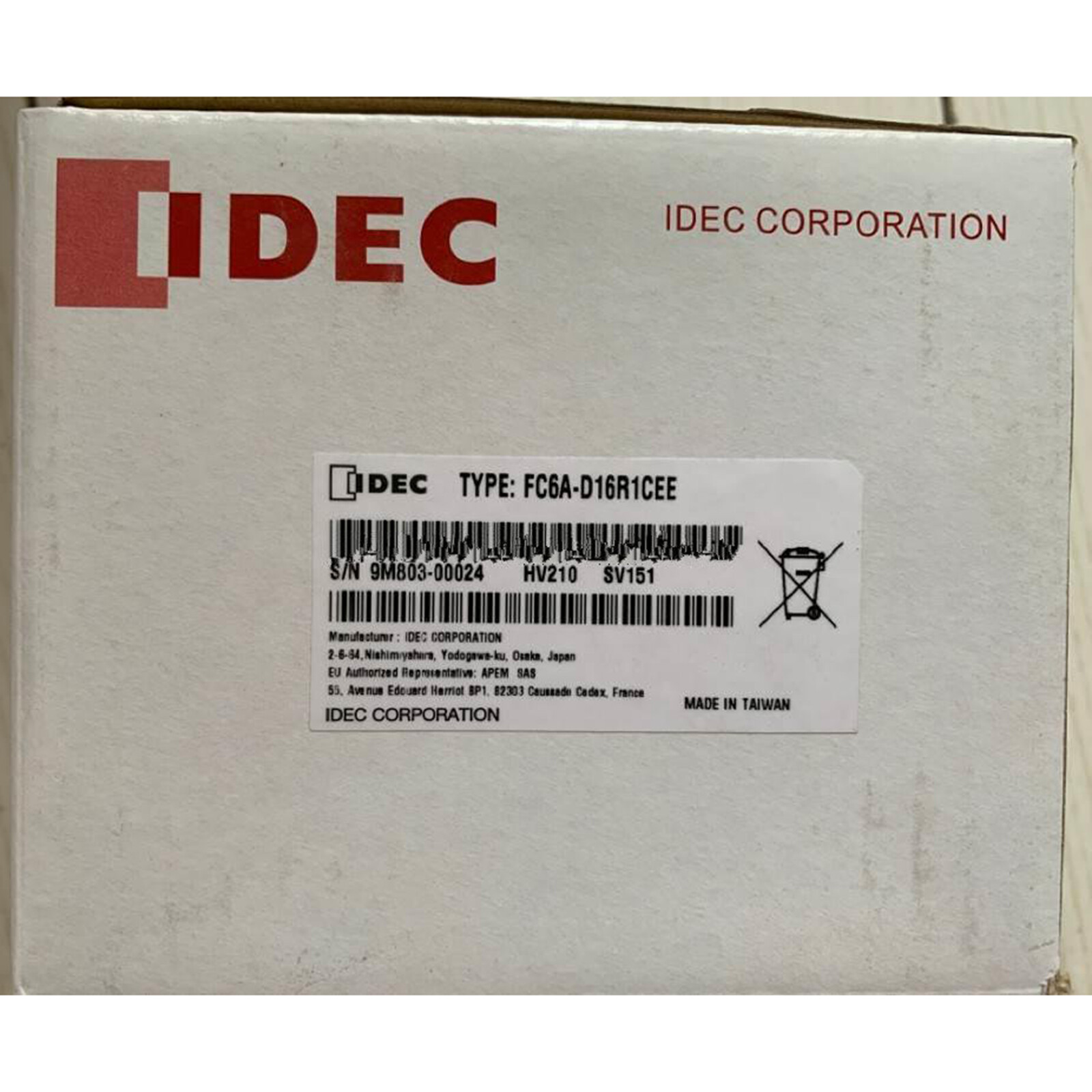 IDEC PLC Fc6a-d16r1cee 16io 24vdc Relay for sale online | eBay