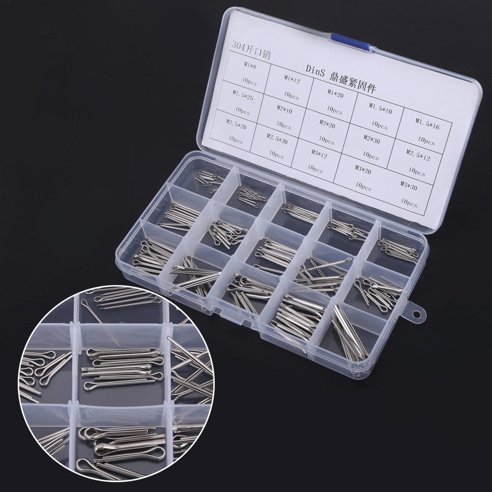 Assorted Metric A2 Stainles Steel Split Pins Split Cotter Pins Kit of ...