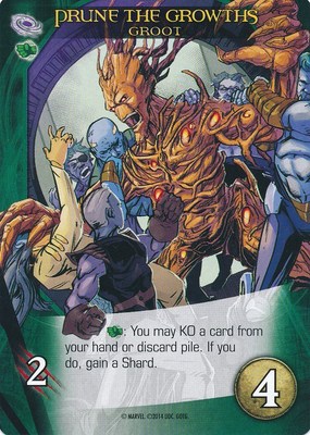 GROOT 2014 Upper Deck Marvel Legendary Guardians Galaxy PRUNE THE ...