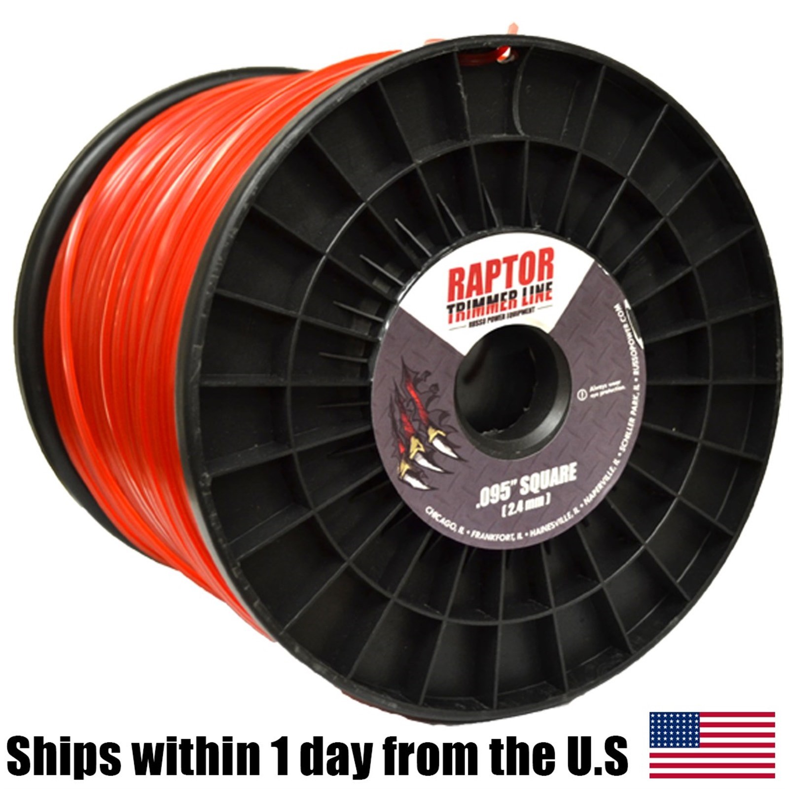 6PK 5lb .095 Square Red Commercial String Trimmer Line For Echo Stihl ...