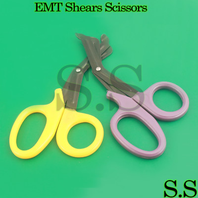 Set Of 2 ( YELLOW PURPLE ) Fluoride Black Coated Trauma Paramedic EMT ...