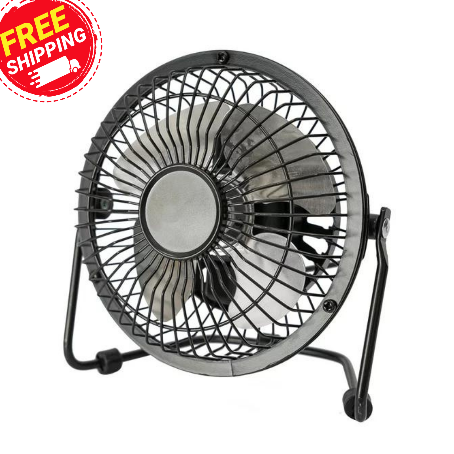 4 INCH Desk Table Mini Fan Personal USB Small Quiet Mini Portable Black ...