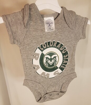 Knights Apparel-Baby's gray NCAA Colorado State Rams Bodysuit 1pc size ...