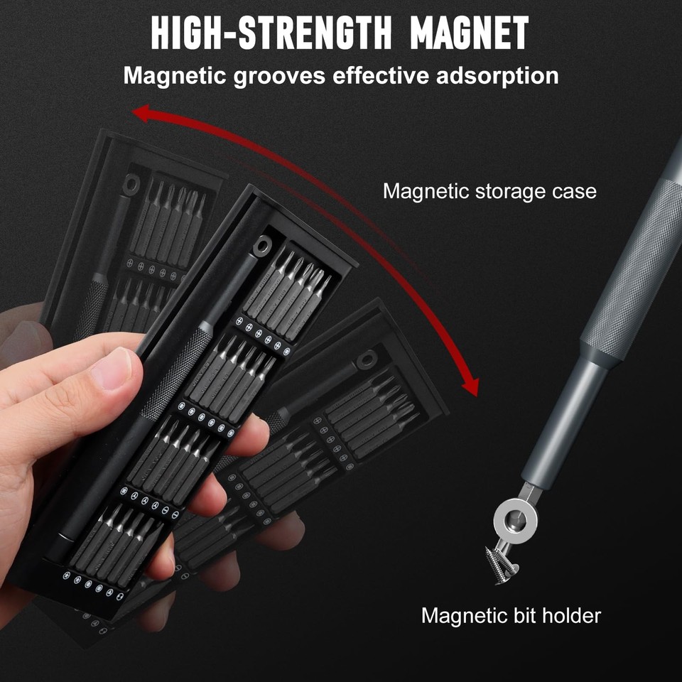 Small Screwdriver Set, 31 in 1 Screw Driver Set Kit with Torx, Phillips ...