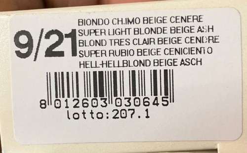 Tinte Vitality's Tone Intense color 9/21 Rubio muy claro beige ceniza ...