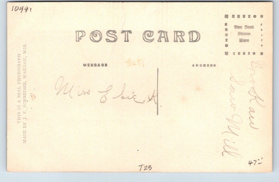 Real Photo Postcard Wisconsin Brokaw Wausau Paper Mill Schreiber Photo ...