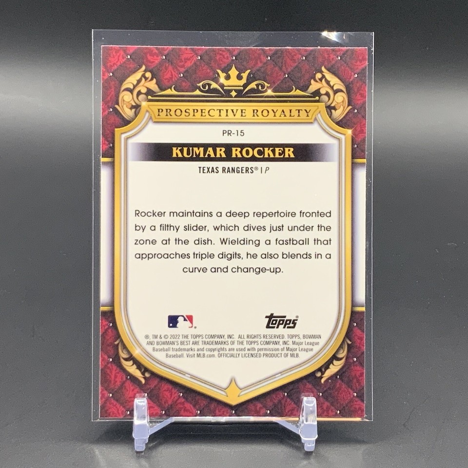 2022 Bowman's Best Kumar Rocker #PR-15 Prospective Royalty Prospect ...