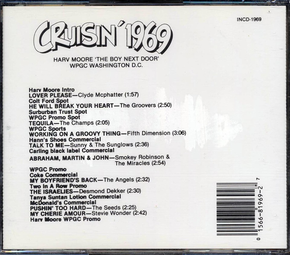 CD Harv Moore, Clyde McPhatter, The Groovers, Etc. - Cruisin' 1969 ...