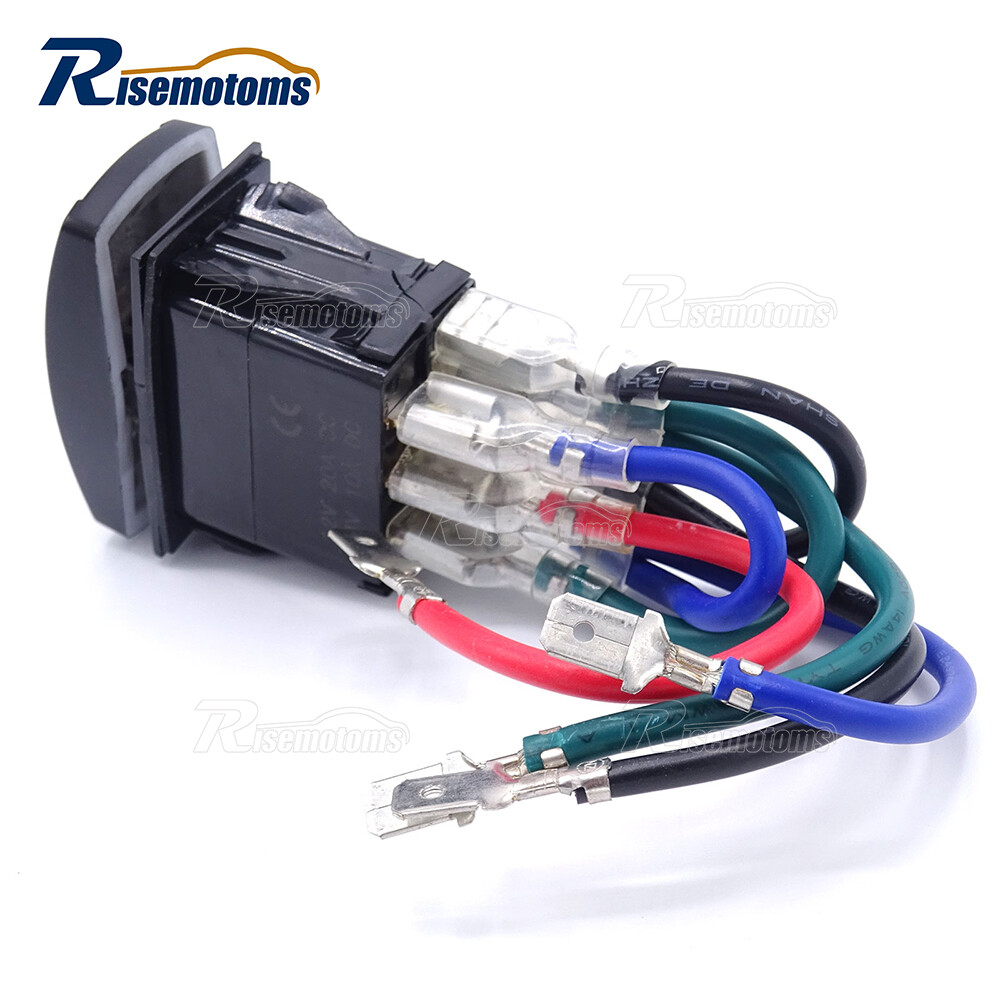 Laser Blue WINCH IN/OUT Rocker Switch For Polaris Ranger 570 RZR 900 S ...