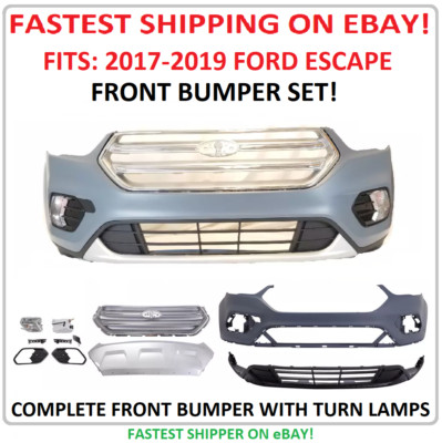 For 2017 2018 2019 FORD Escape Front Bumper Cover with grills and fog ...