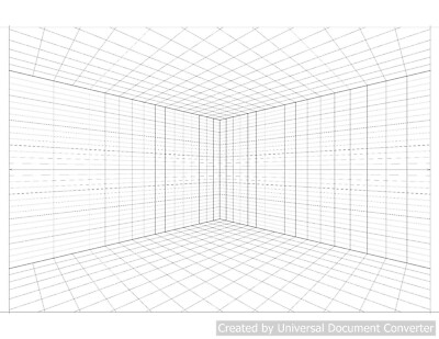 10 Pack Large Interior room grid layout 2 point perspective 36" x 24 ...