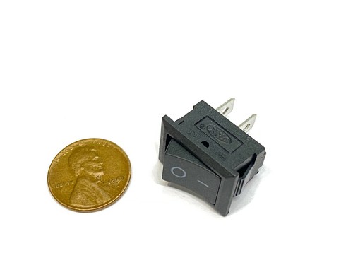 Black KCD1 Mini Rocker Switch 2 Pin ON OFF SPST 6a 12v 125v 20mm x 12mm ...