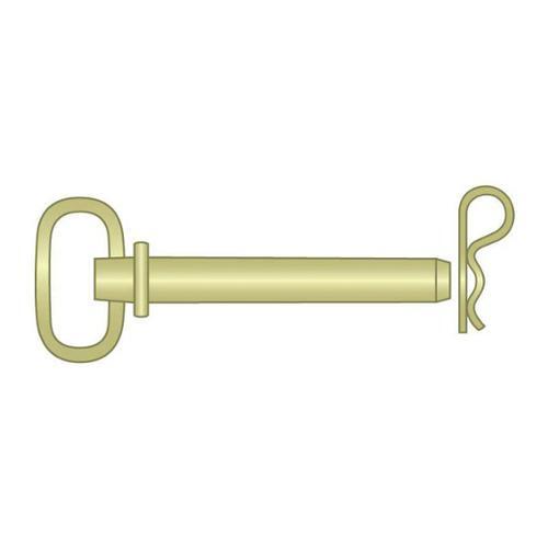 1/2 X 3-1/2 Hitch Pin, Round Handle, Zinc Yellow, w/clip | eBay