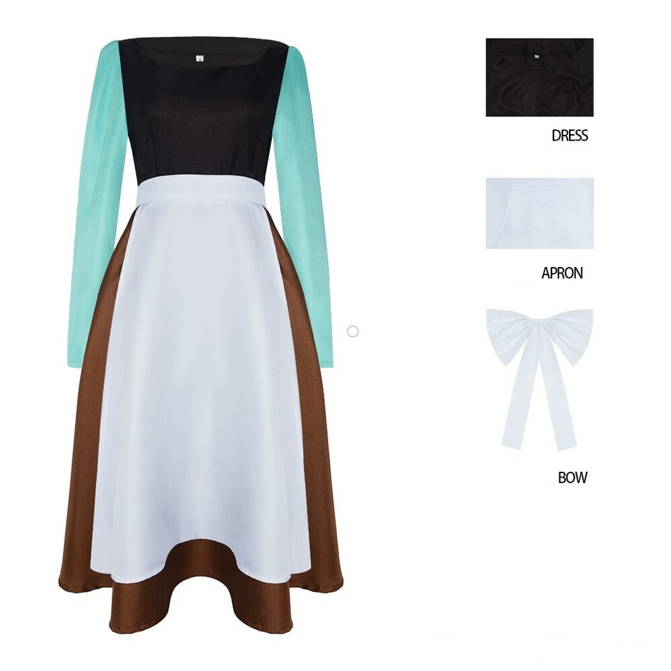 Anime Cinderella Cosplay Costume Princess Maid Dress Women's Dress ...