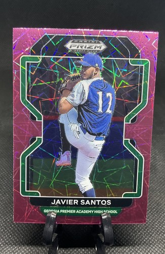 2022 Panini Prizm Draft Picks Neon Pink Velocity #PDP211 Javier Santos ...