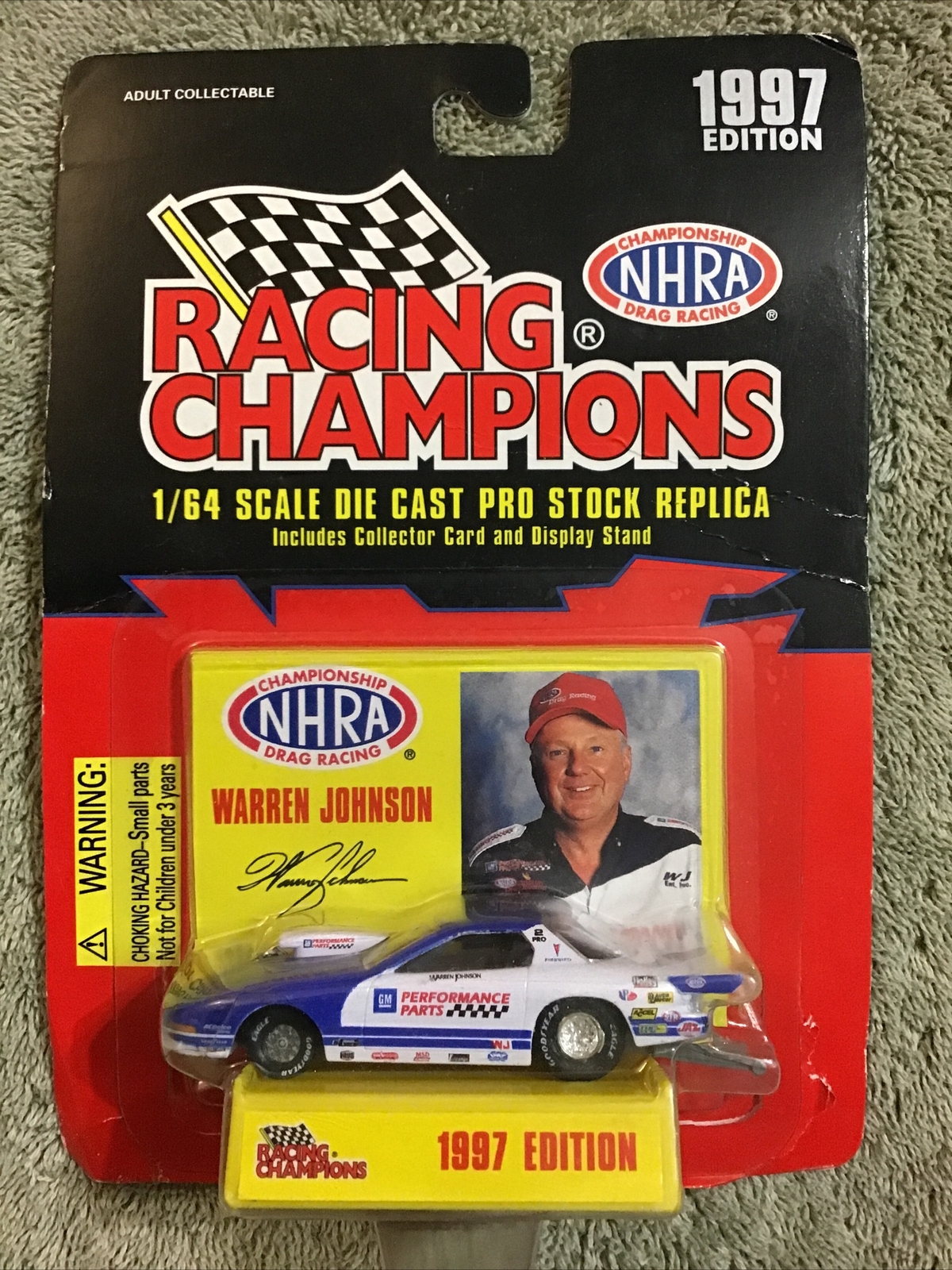 1997 Racing Champions WARREN JOHNSON ACDelco Pontiac NHRA PRO STOCK ...