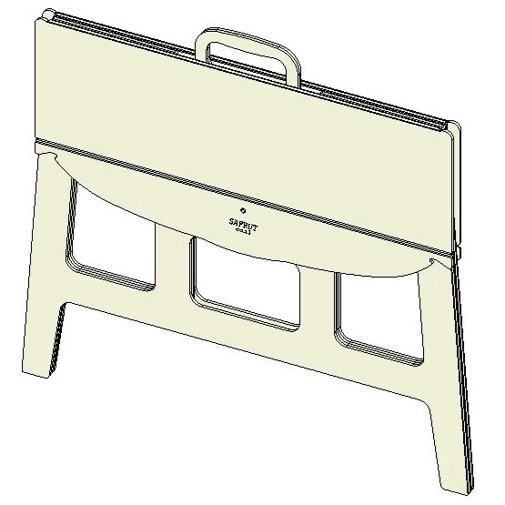 Flat Folding Maxi-Stool 20"(50 cm). Large Seat / Small Table / Standing ...