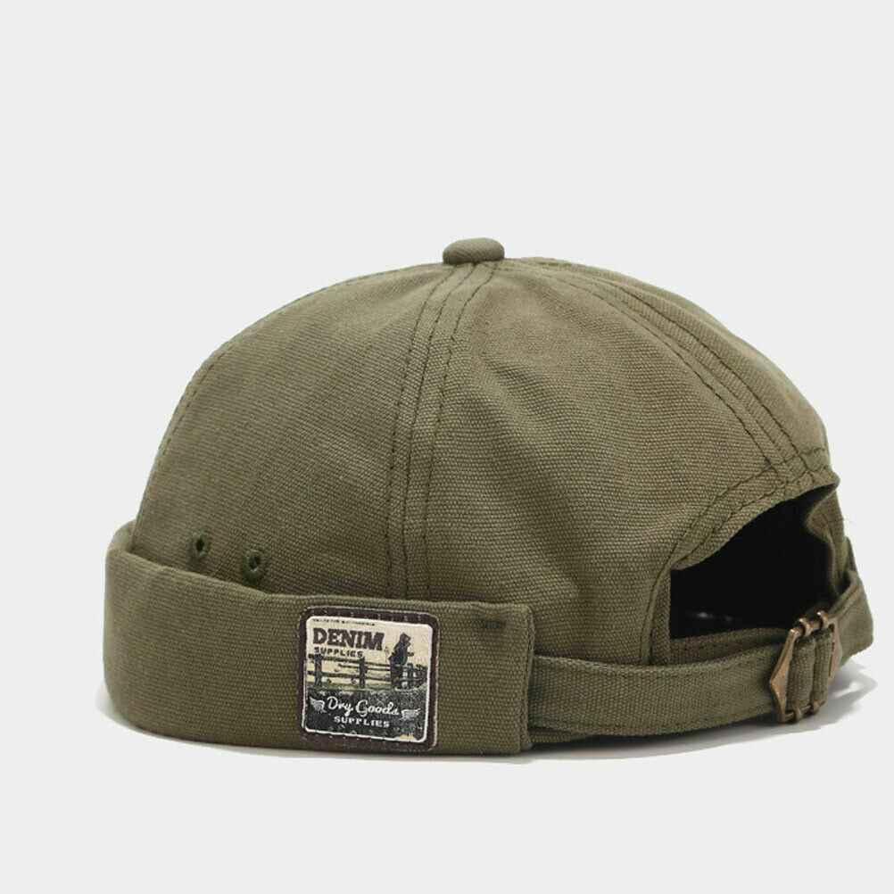 Mens Retro Docker Cap Brimless Hat Skullcap Beanie Hats Hiphop Cotton ...